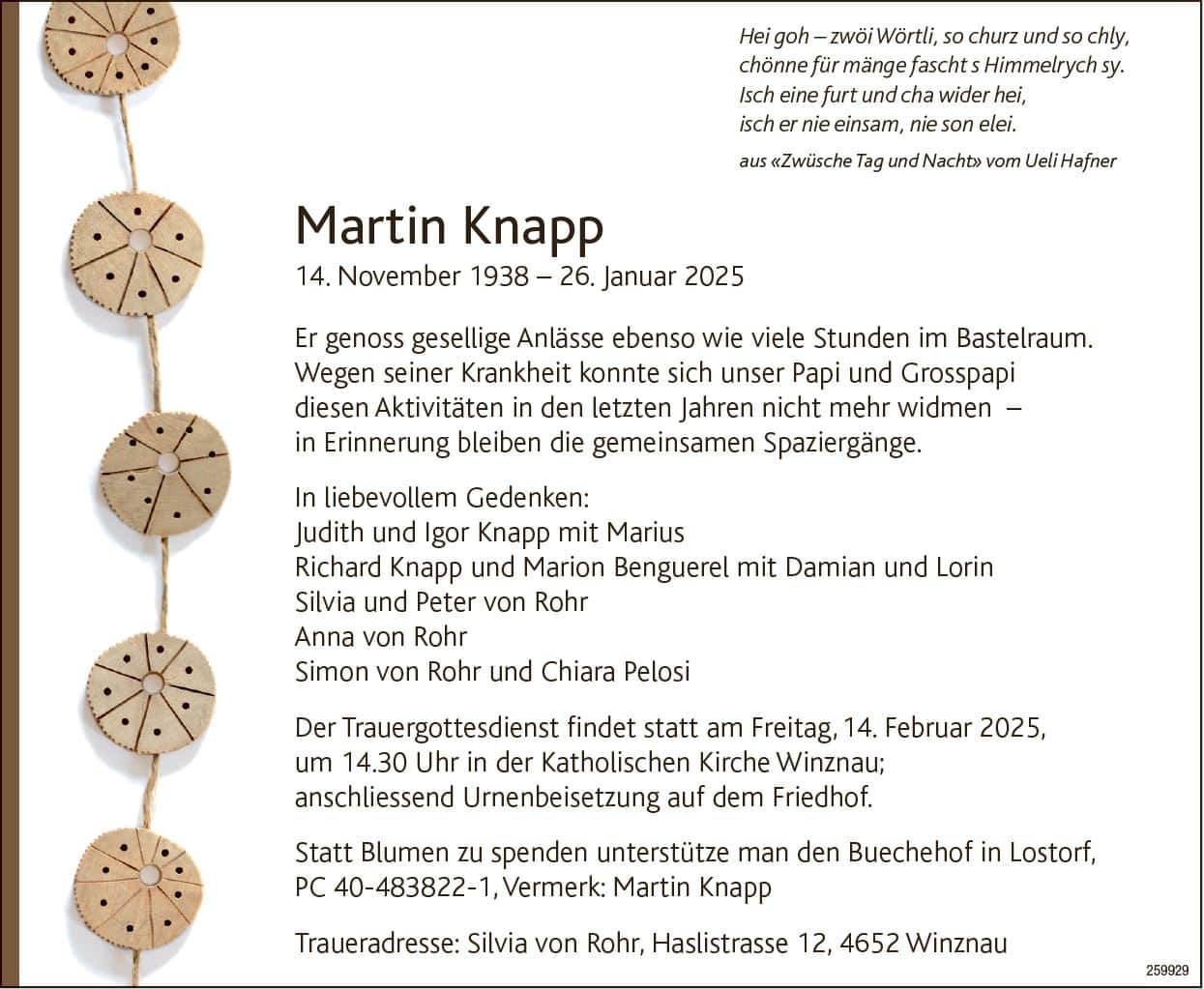 Martin Knapp (1938) - Anzeiger TGO